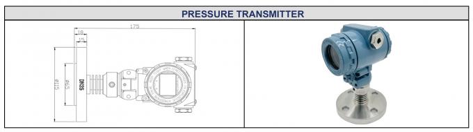 Flanged Flush Diaphragm Pressure Sensor DN25 Piezoresistive Pressure ...